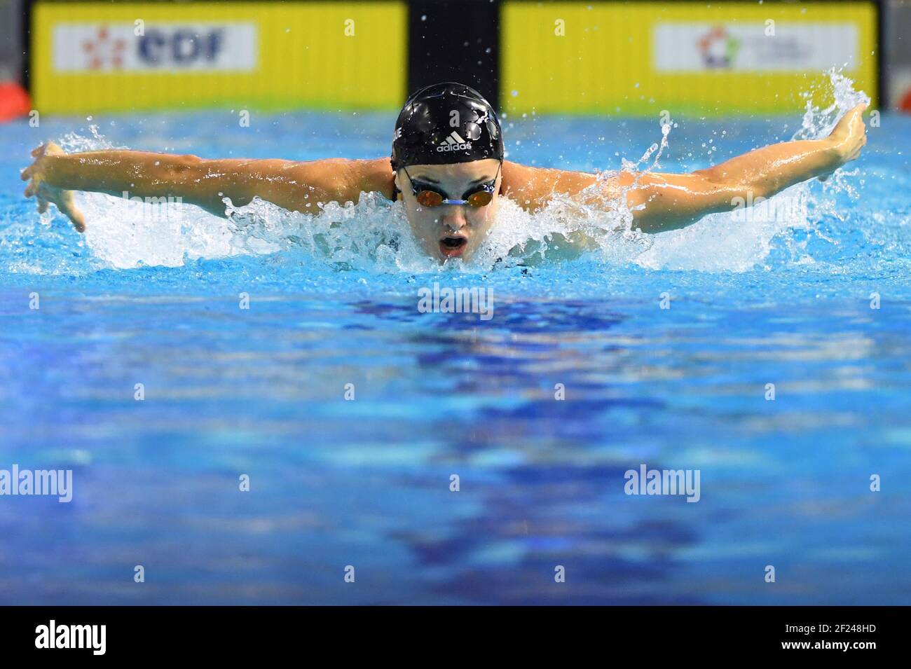 Melanie Henique (FRA) compoetes on Women's 100 m Butterfly during the ...