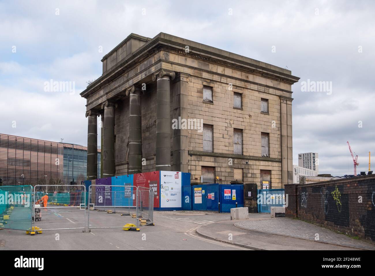 HS2 construction site at Curzon Street, Eastside, Birmingham, UK Stock ...