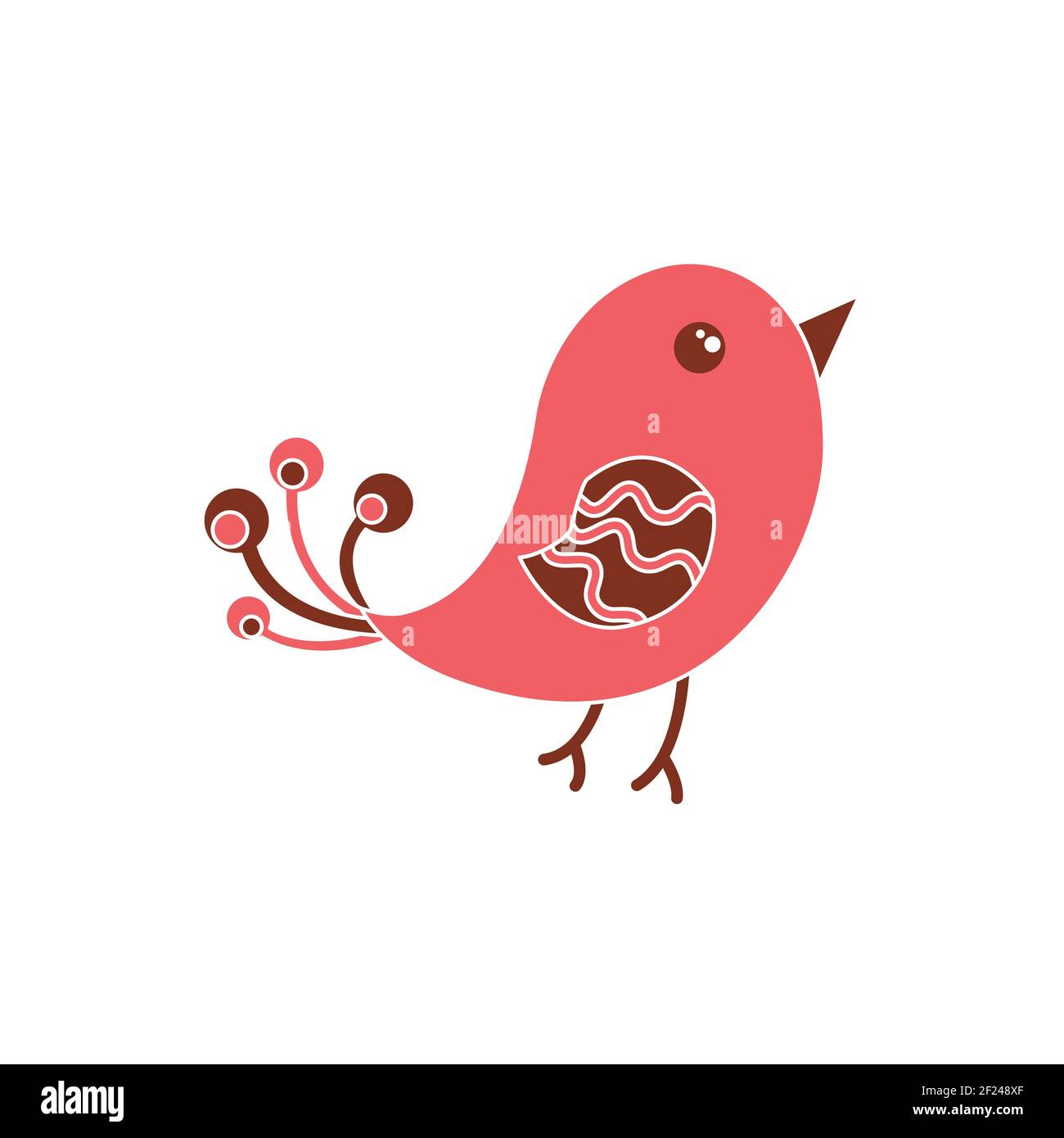 Cute bird, image vector illustration isolated on white background Stock ...