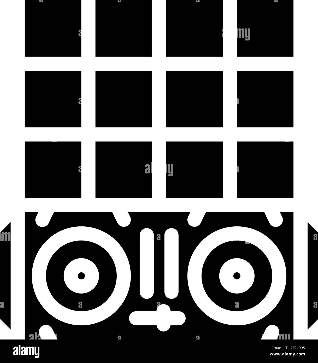 Dance floor dj console glyph hi-res stock photography and images - Alamy