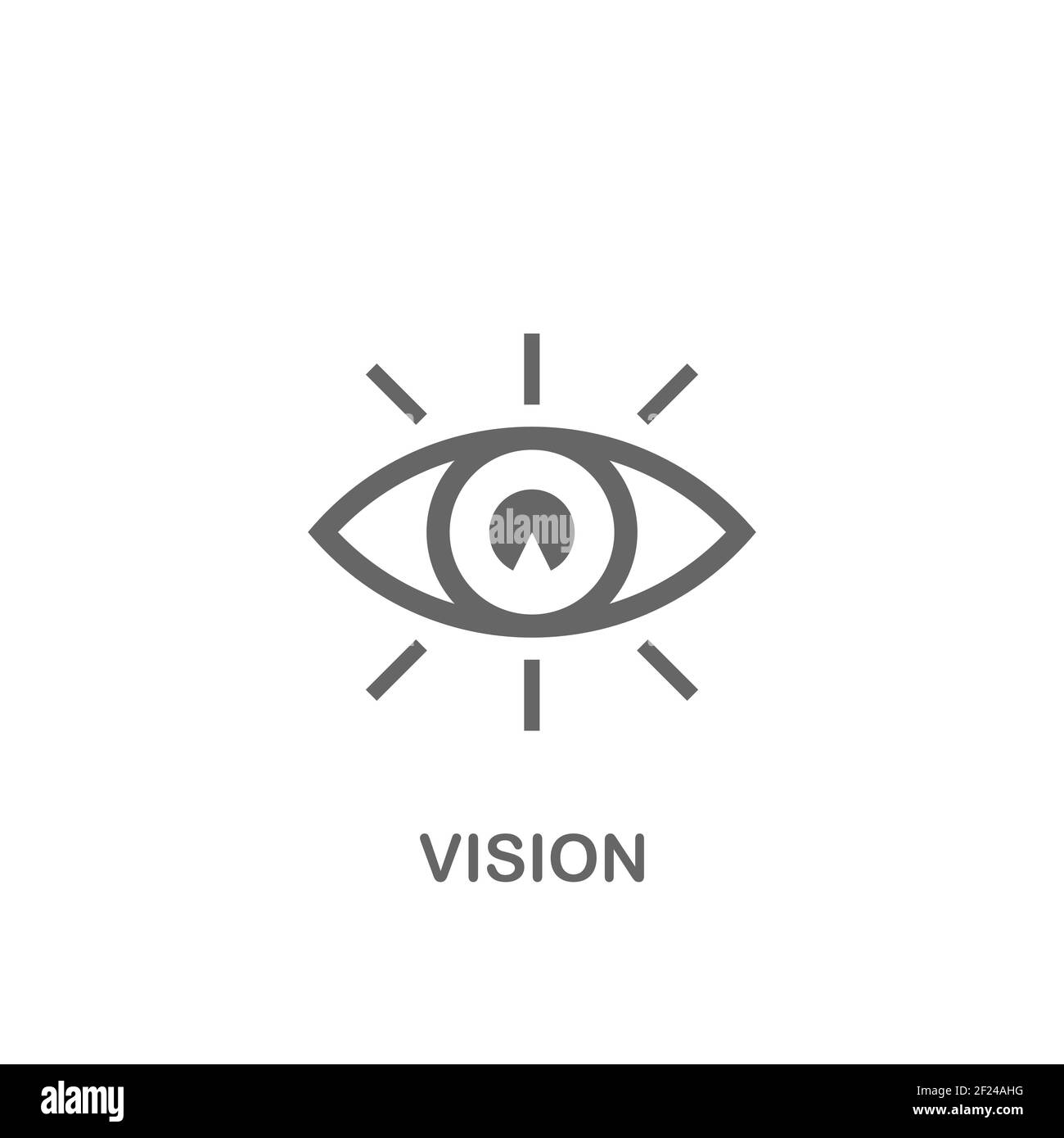 Vision symbol sign in simple style on a white background. Vector EPS 10 ...