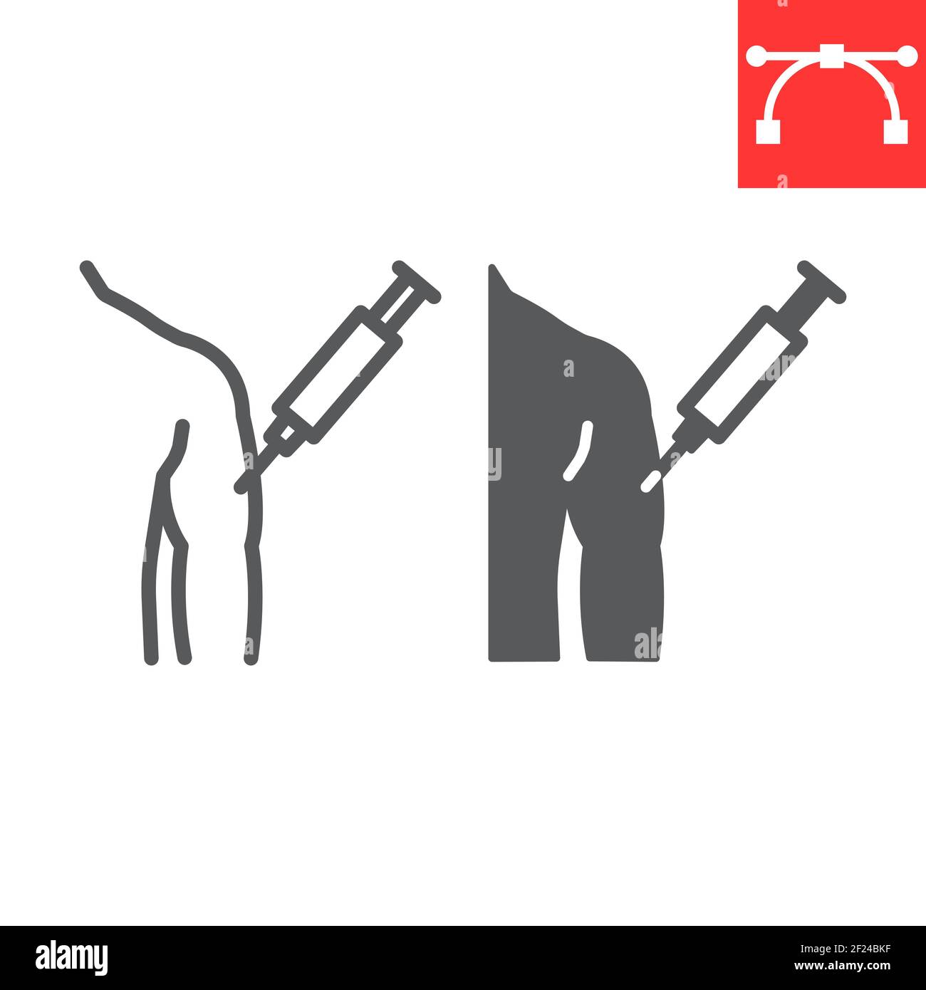 Injection in mans arm Stock Vector Images - Alamy