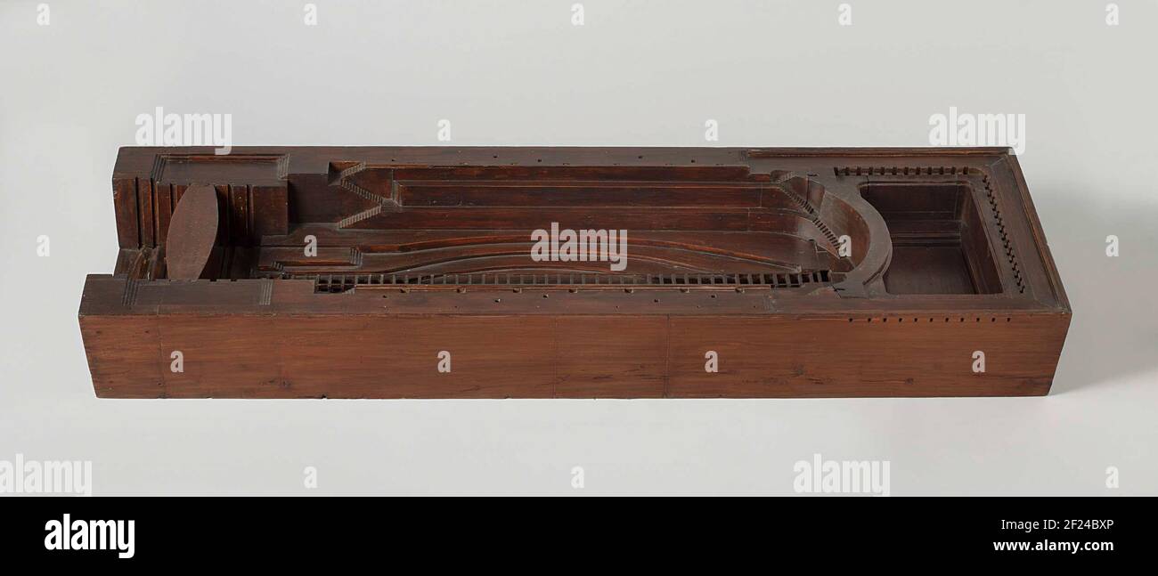 Model or a dry dock.block model of a dry dock. It has a rectangular ...