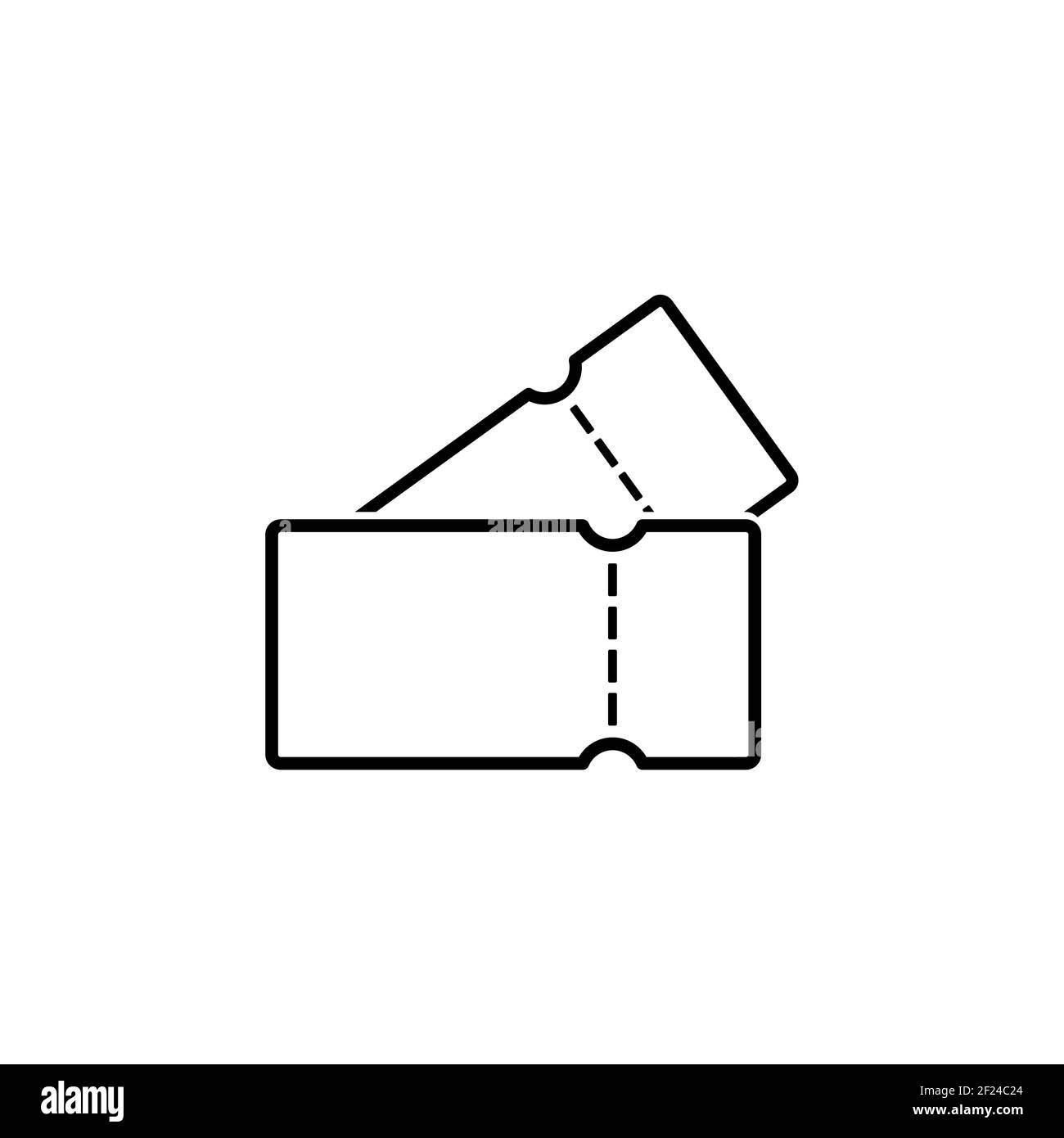 Ticket icon on blue Stock Vector Images - Alamy