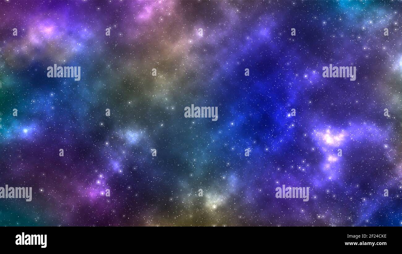 abstract space background, colorful and bright galaxy with stars ...
