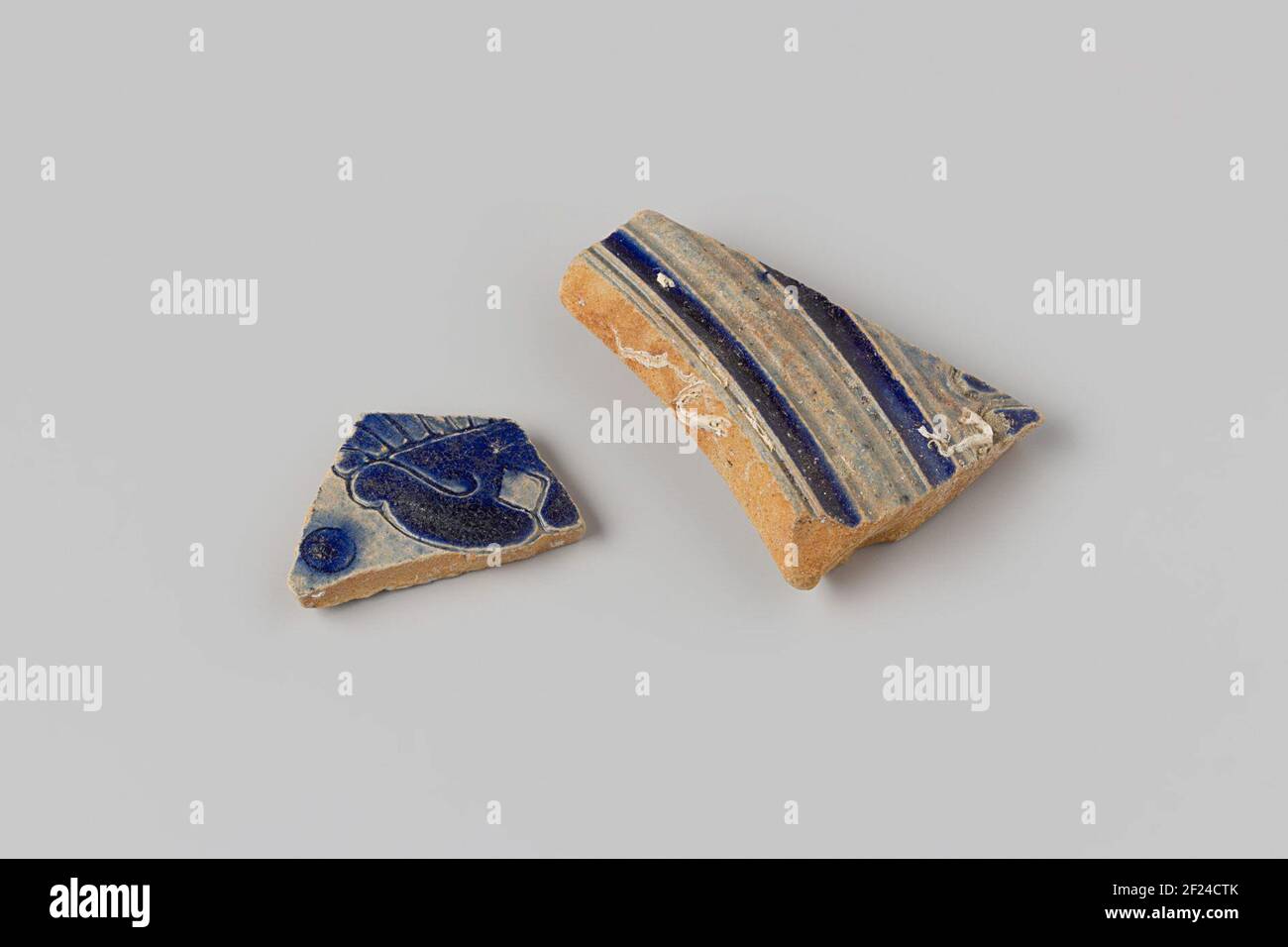 Shards of pots from the wreck of the East India Hollandia.Stoneware ...