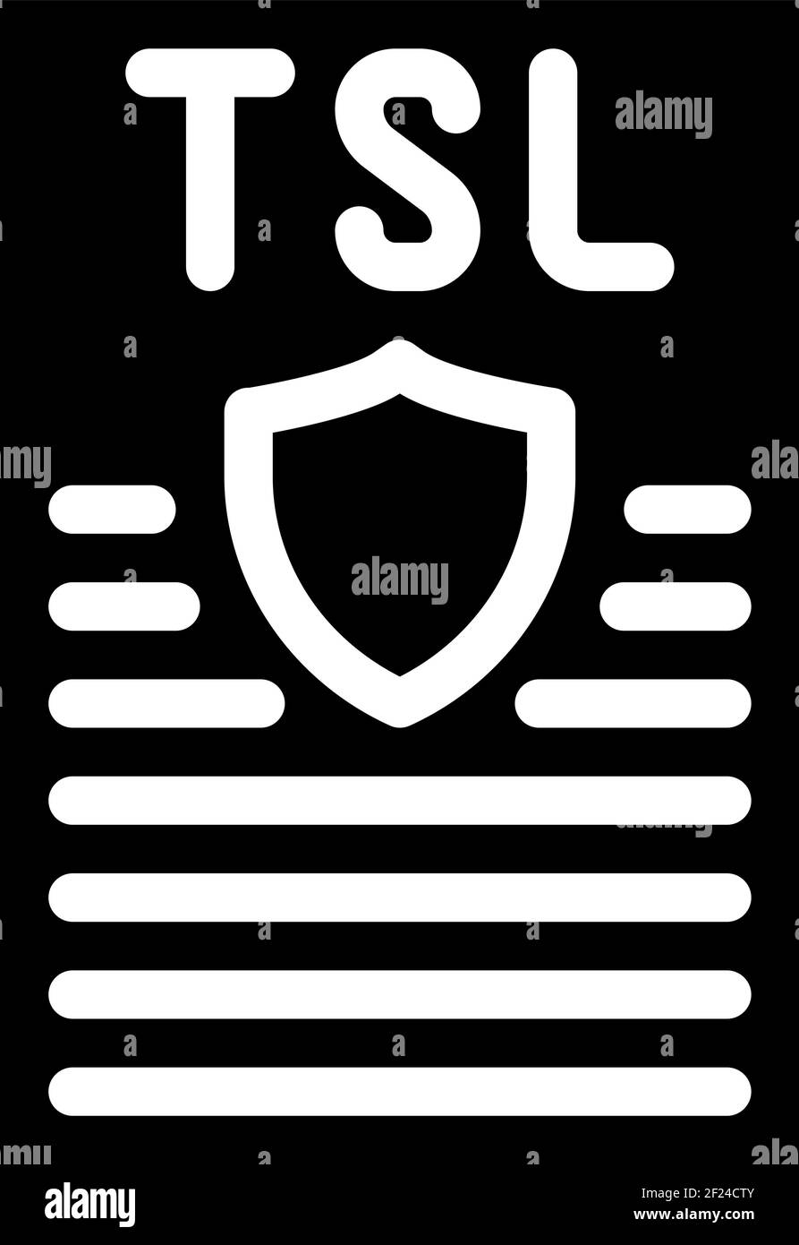 tsl protocol glyph icon vector illustration sign Stock Vector Image ...