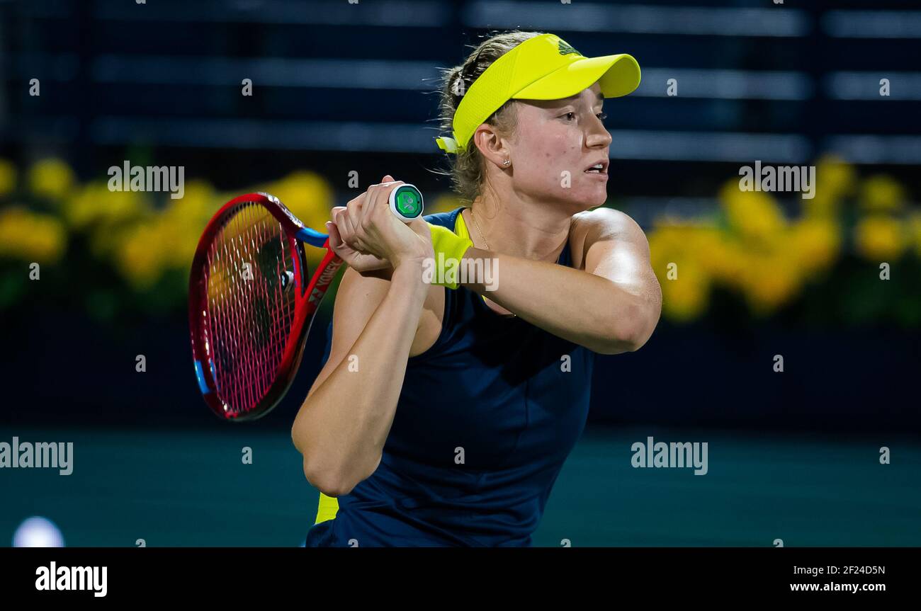 Elena Rybakina of Kazakhstan during the second round of the 2021 Dubai ...