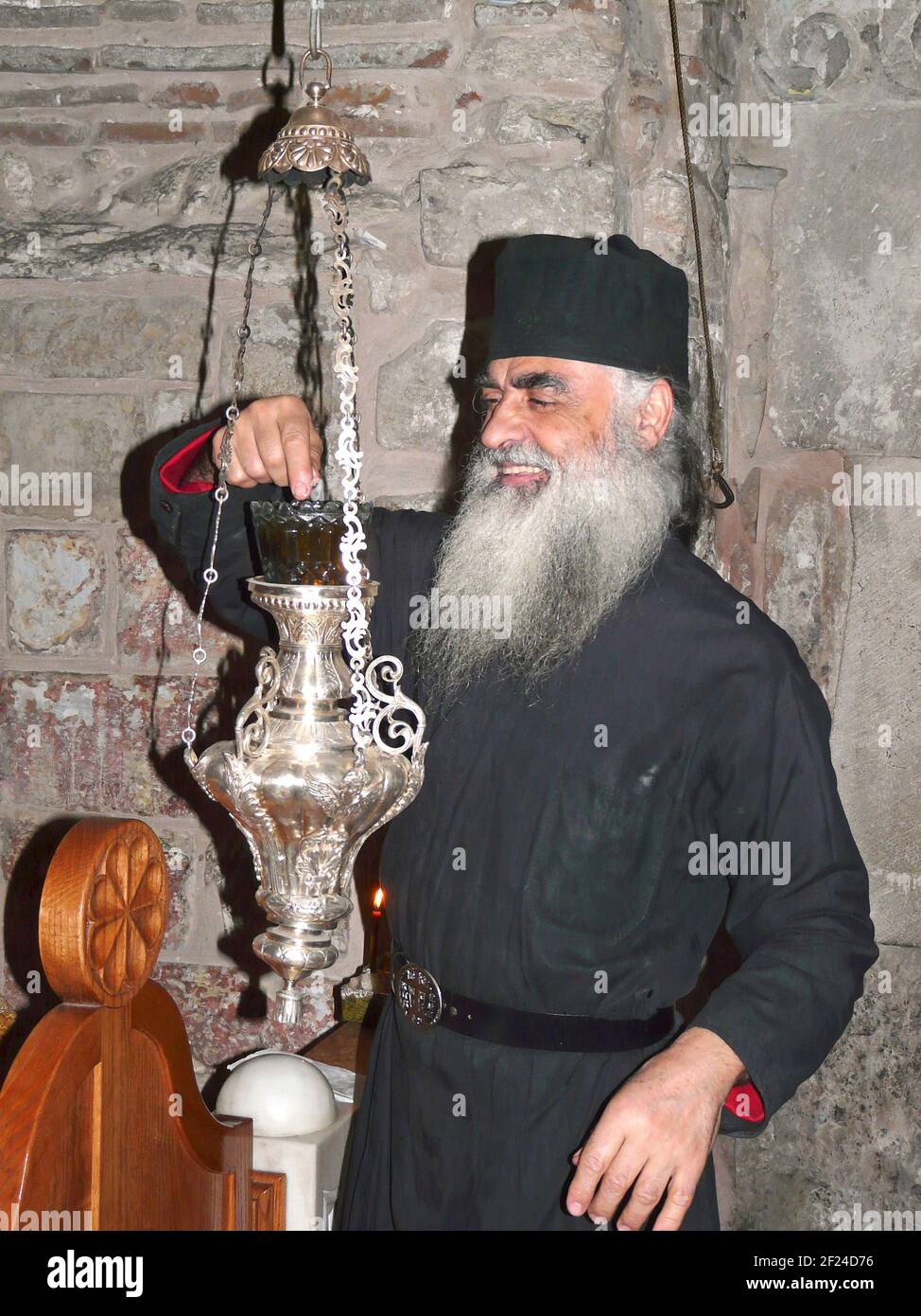 Monk in the Church of the Holy Sepulchre in Jerusalem Stock Photo - Alamy