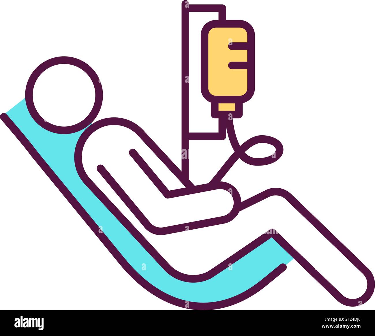 Intravenous therapy procedure RGB color icon Stock Vector Image & Art ...