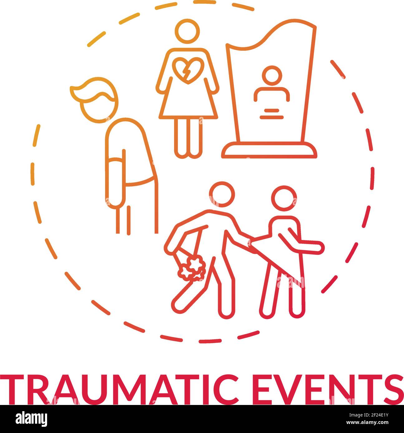 Traumatic events concept icon Stock Vector Image & Art - Alamy