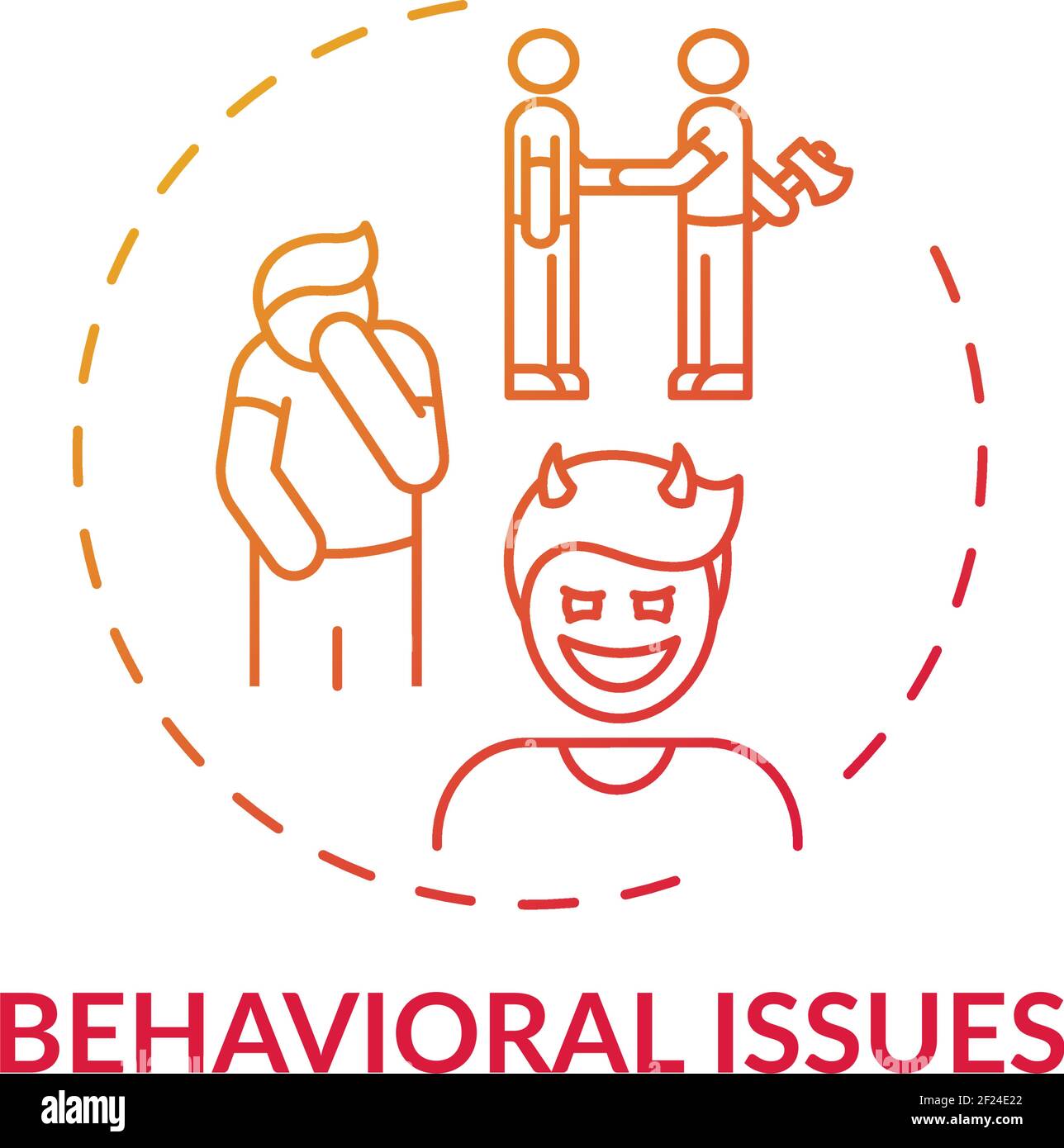 Behavioral issues concept icon Stock Vector Image & Art - Alamy