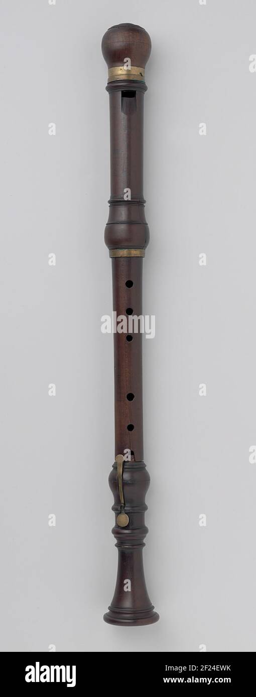 Base flute with one valve and copper mounted.bottom Stock Photo - Alamy