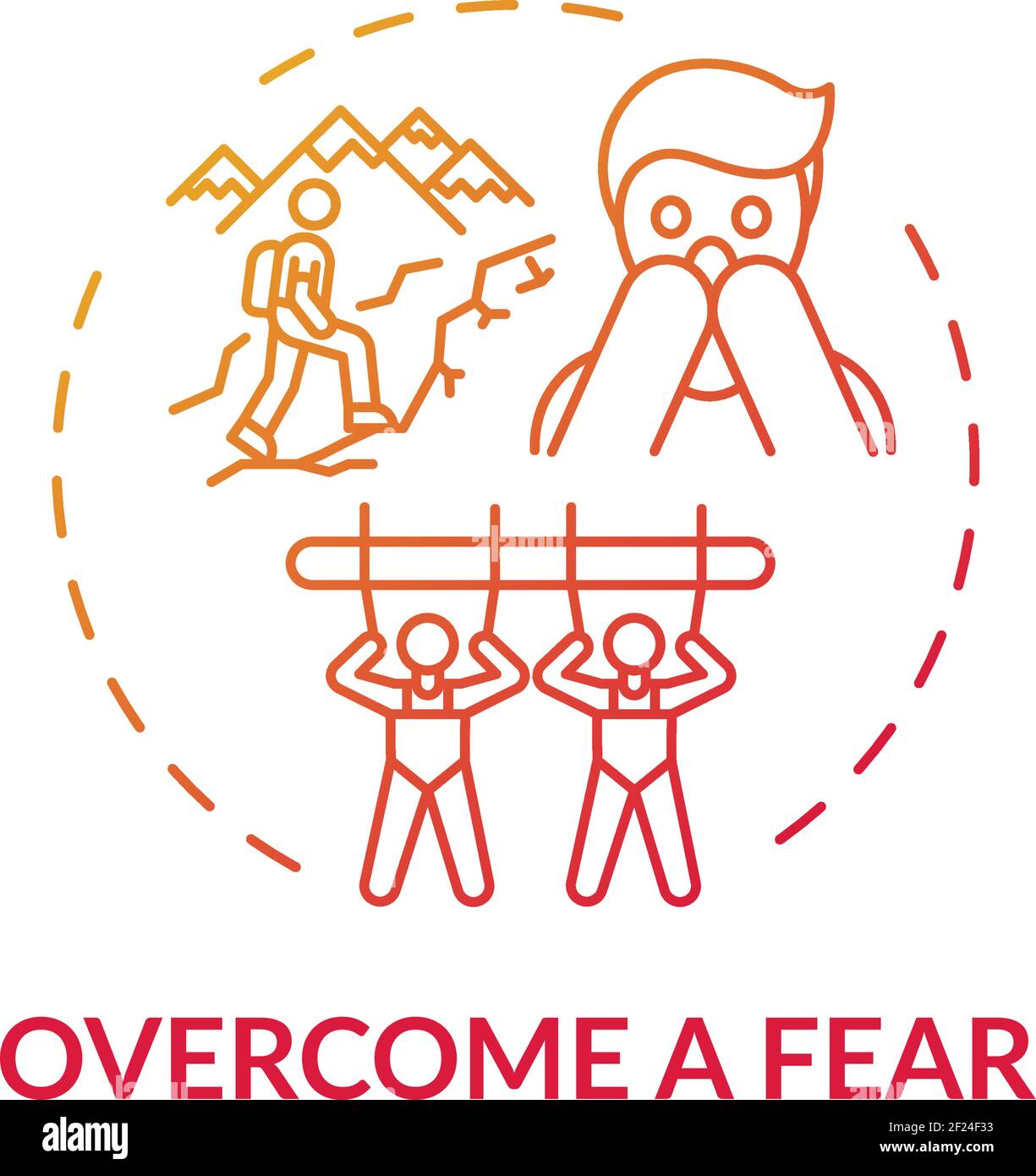 Overcome a fear concept icon Stock Vector Image & Art - Alamy
