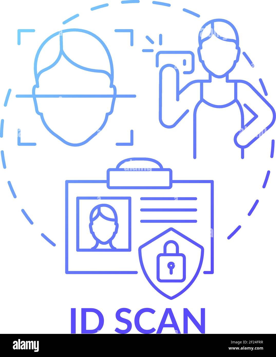 ID scan concept icon Stock Vector Image & Art - Alamy