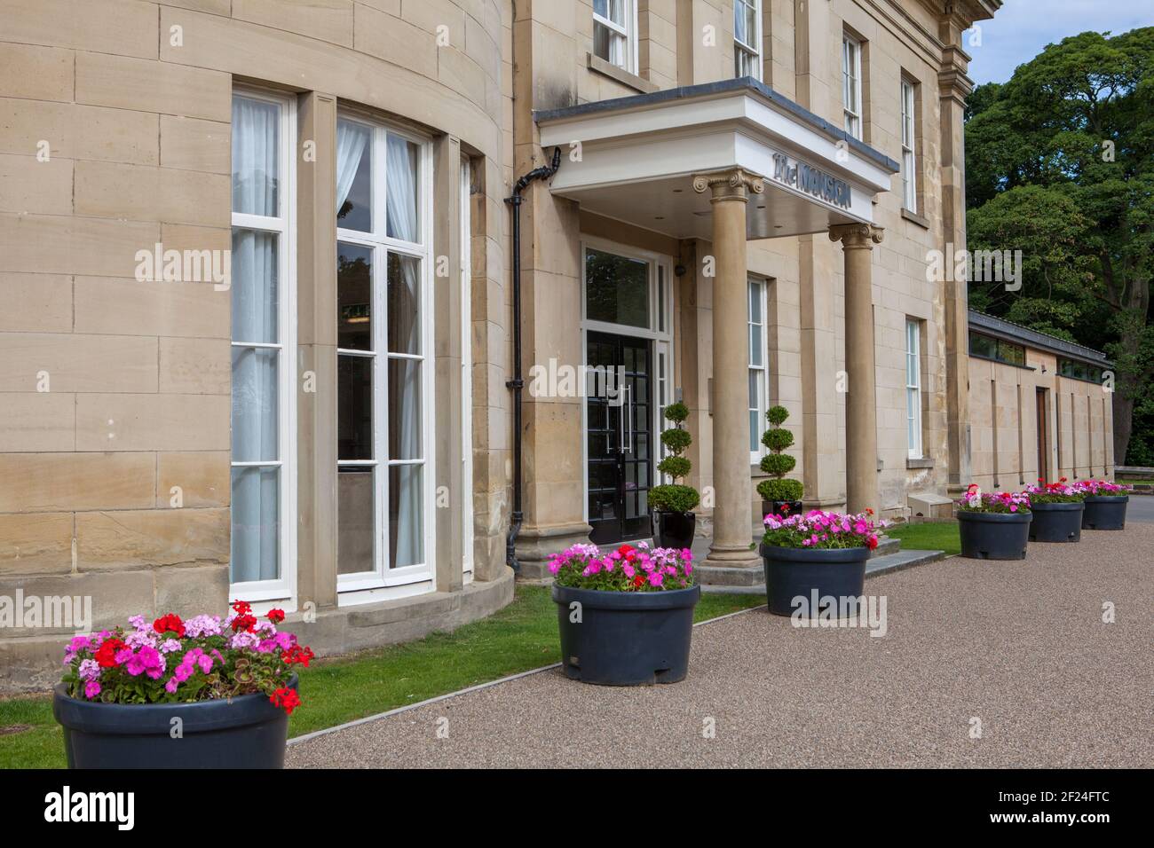 Entrance to The Mansion, a restaurant, cafe and wedding venue in ...