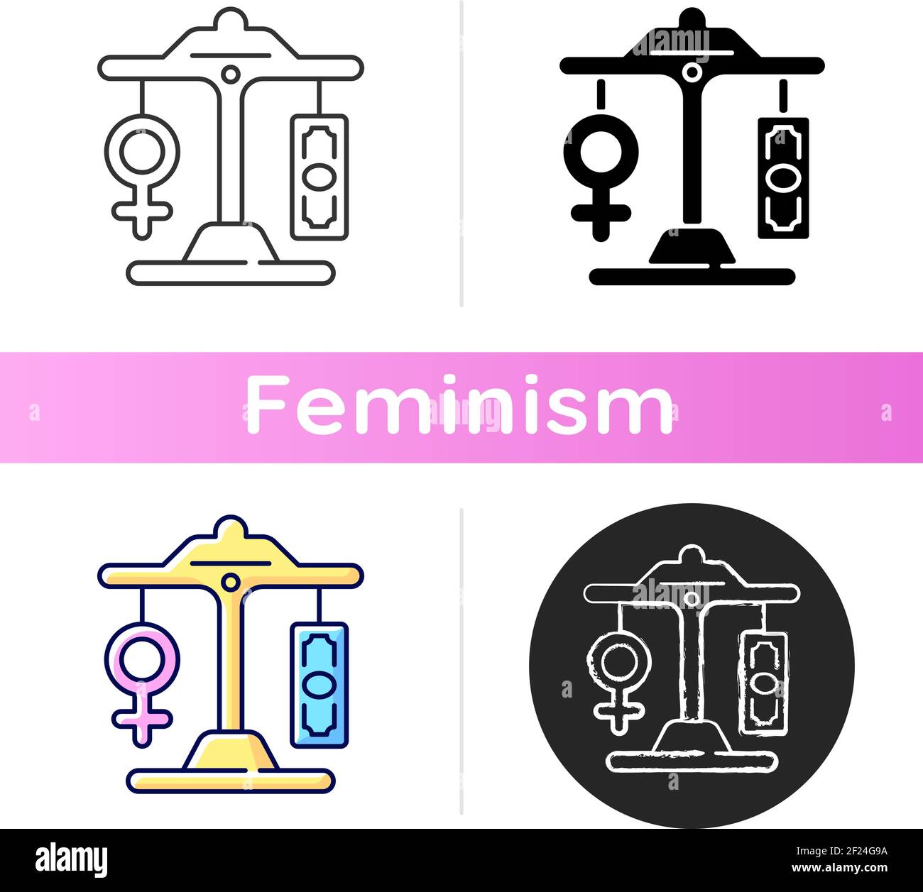 Equal pay symbol Stock Vector Images - Alamy