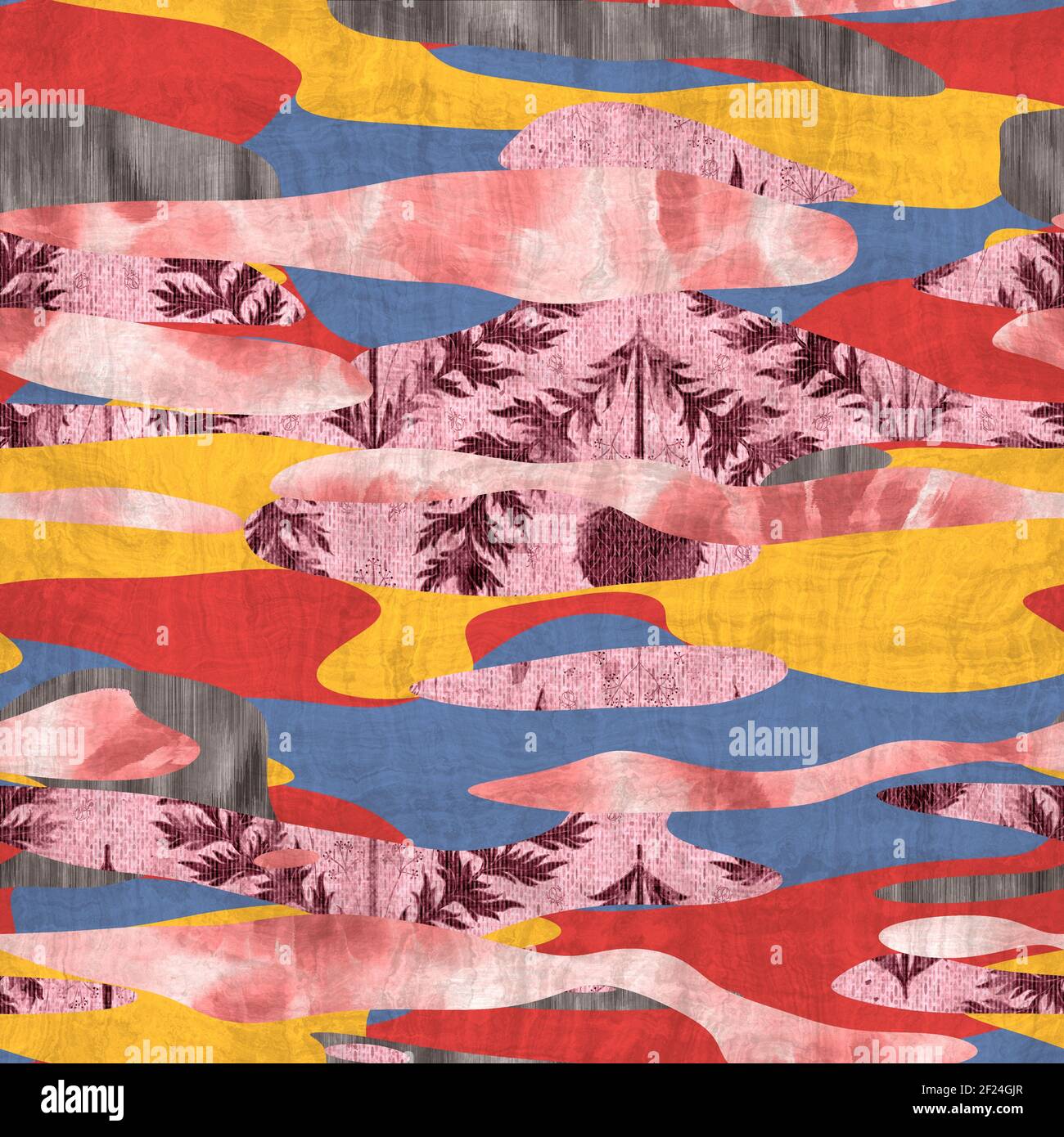 Seamless collage in camo shapes vivid montage Stock Photo - Alamy