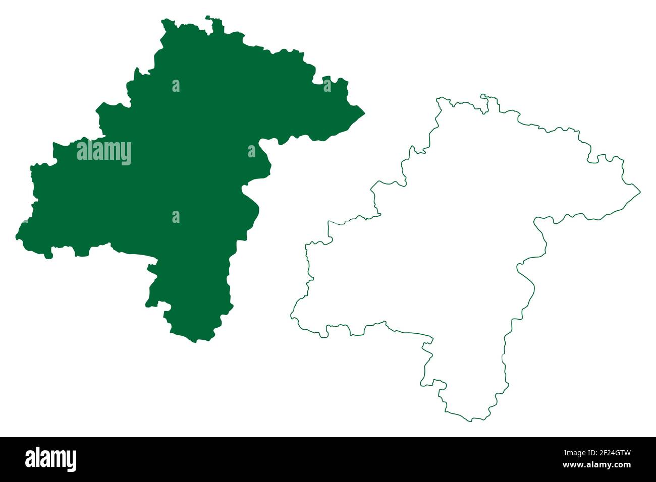 Bemetara district (Chhattisgarh State, division, Republic of India) map ...