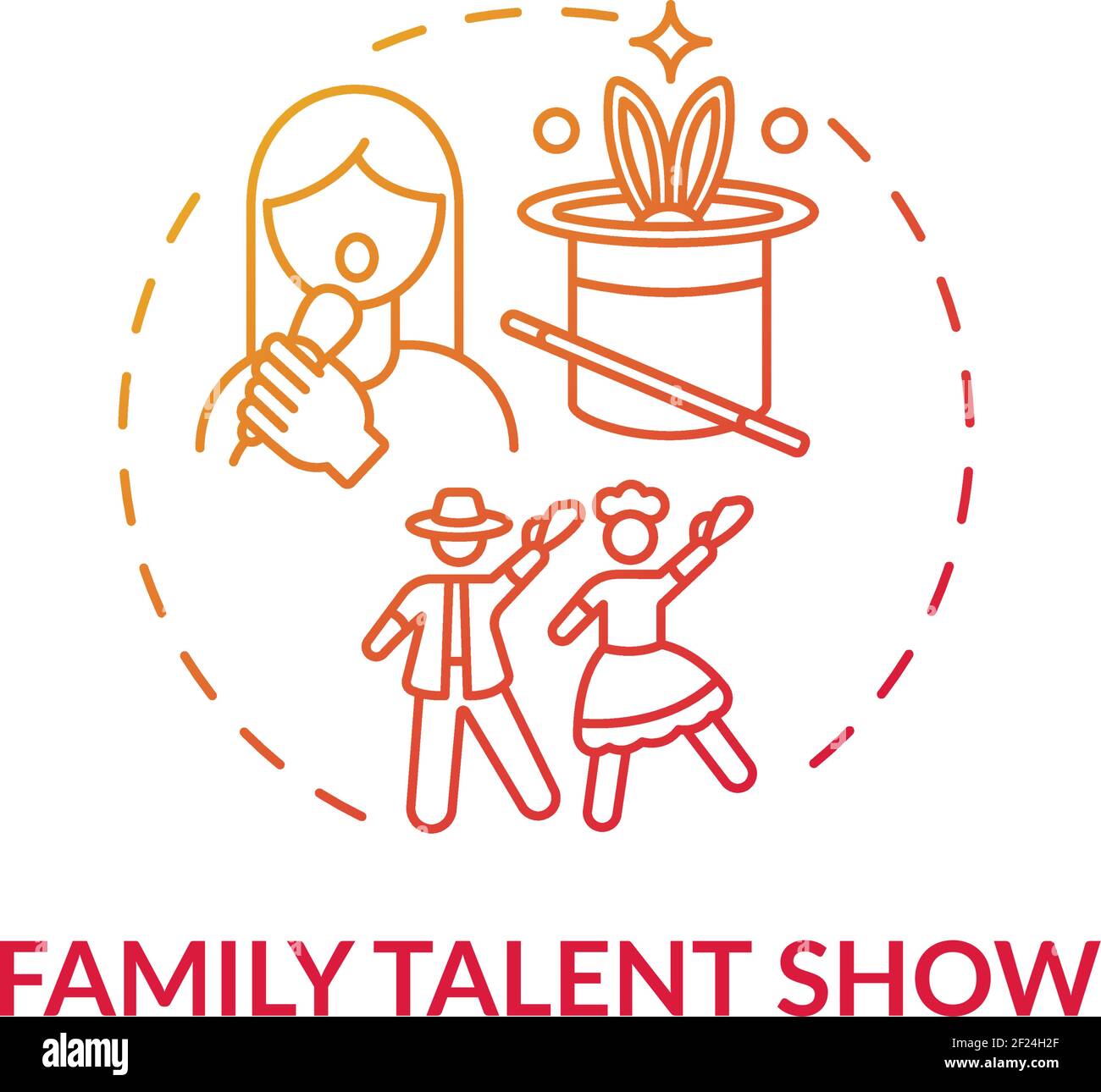 Family talent show concept icon Stock Vector Image & Art - Alamy