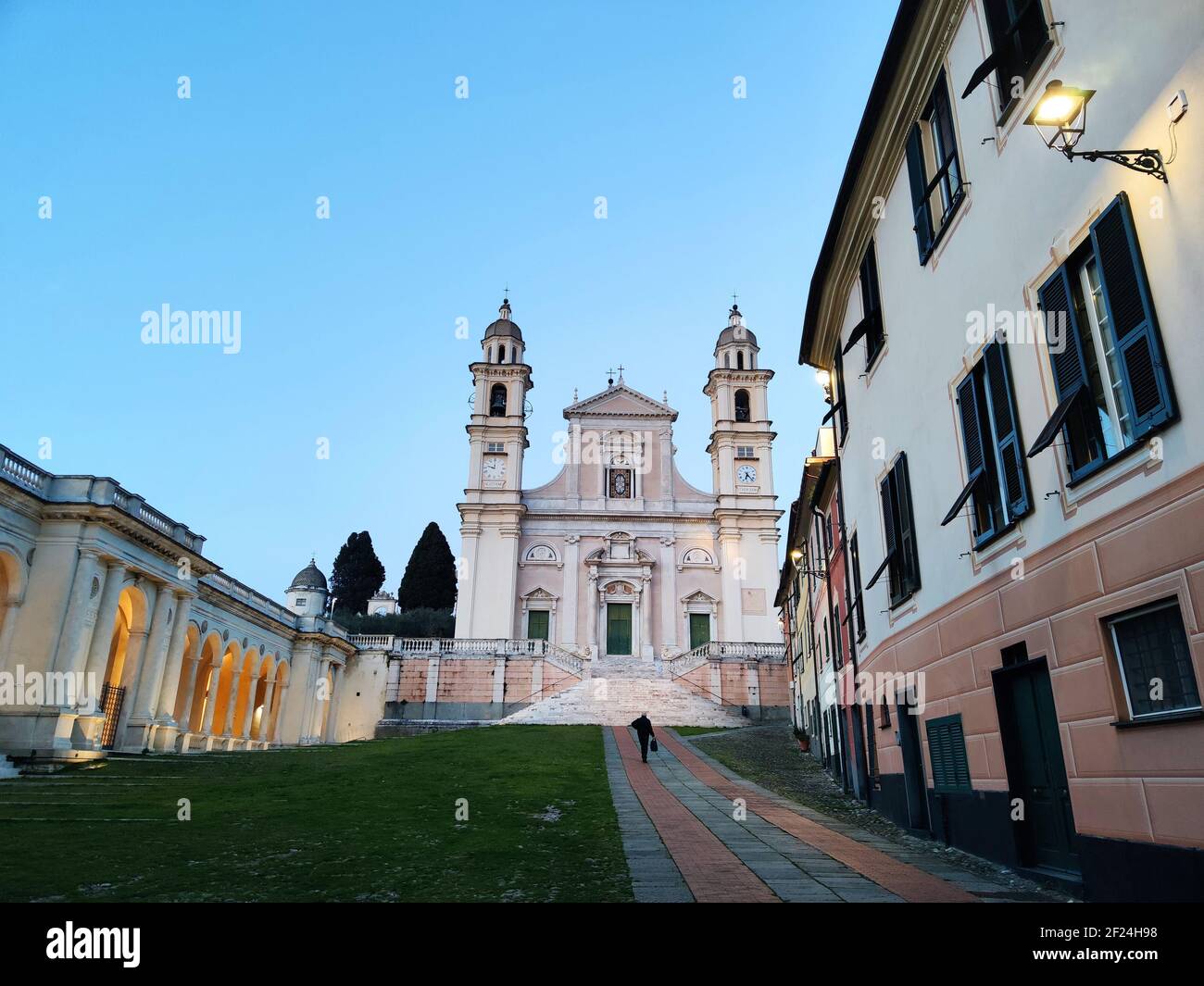 st stephen basilica lavagna italy church of santo stefano view Stock ...