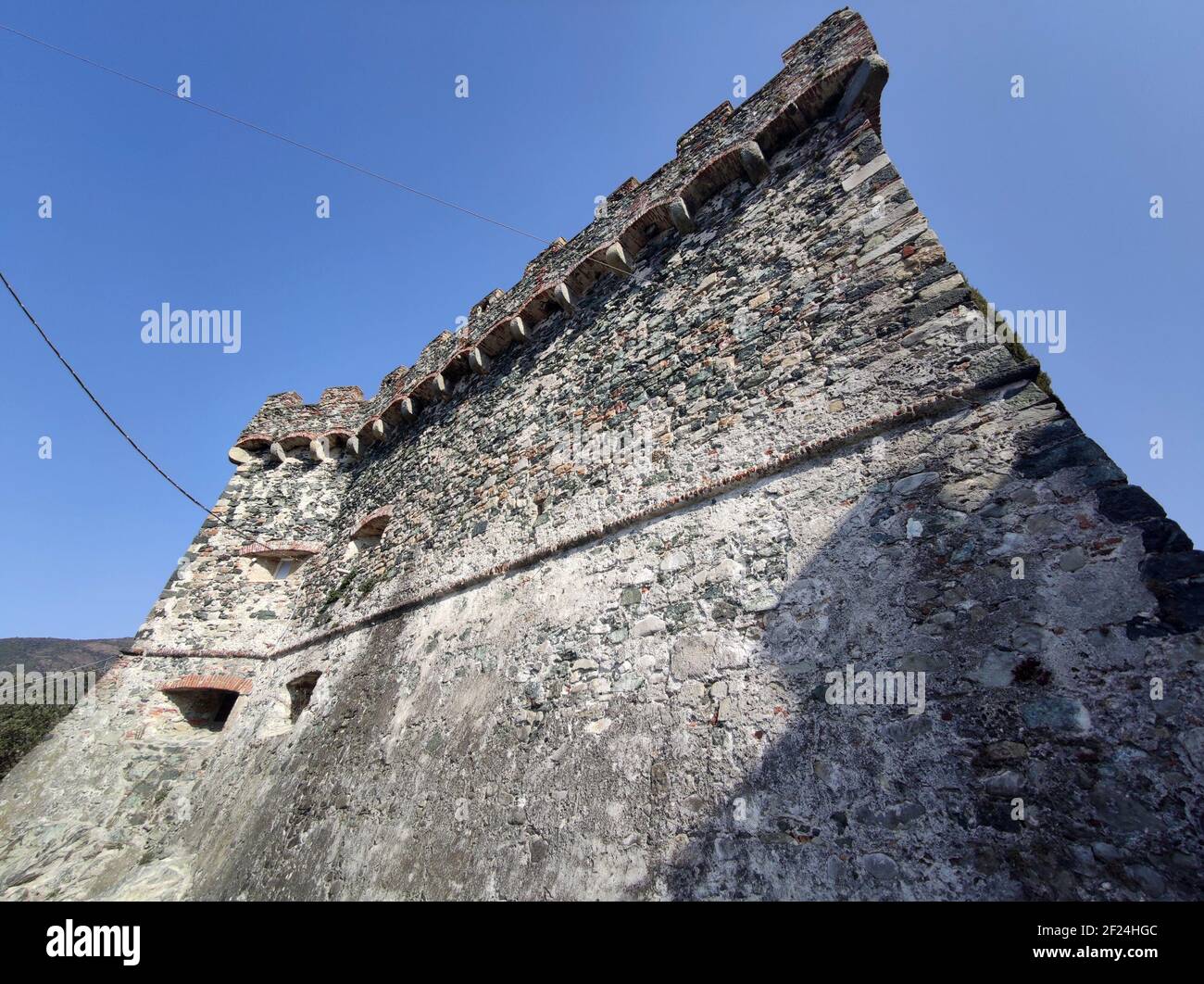 Castle of Levanto liguria village Italy view Stock Photo - Alamy