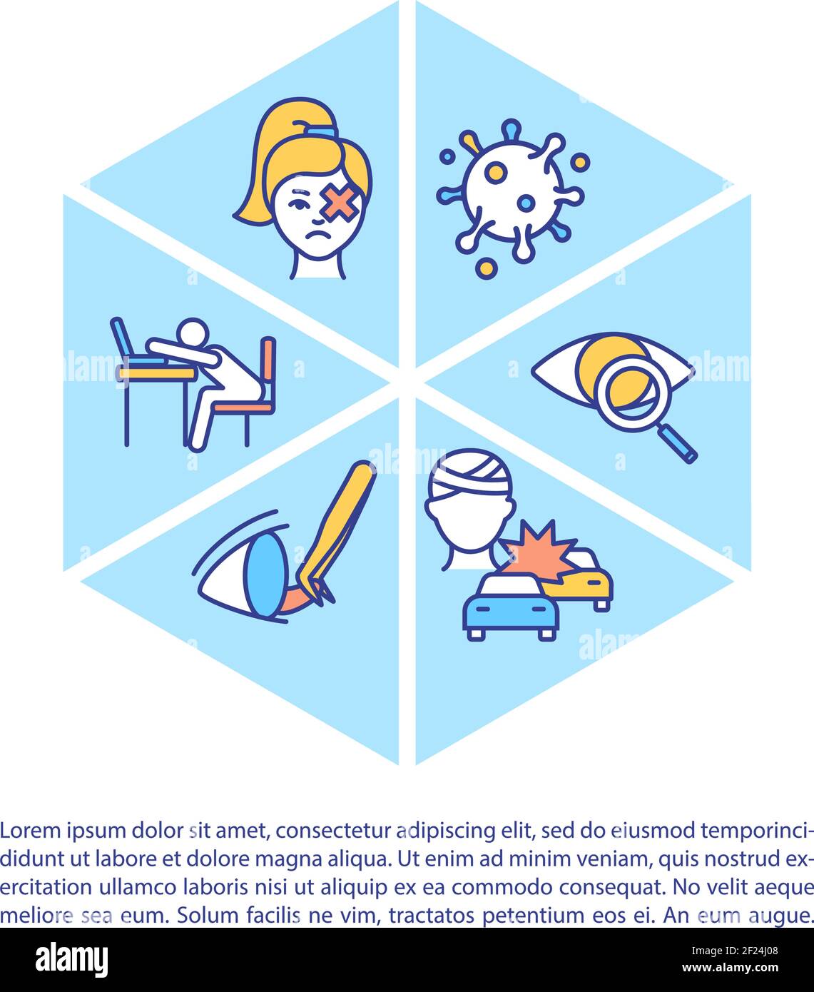 Eye health concept icon with text Stock Vector Image & Art - Alamy