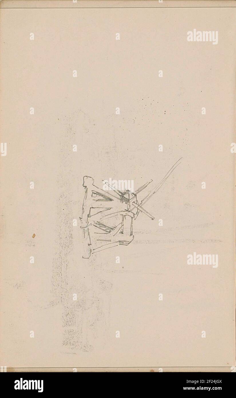 Tool to operate a lock.Leaf 19 Verso from a sketchbook with 45 sheets ...
