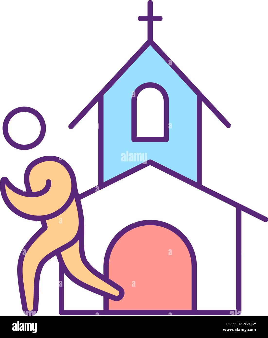 Going to church RGB color icon Stock Vector Image & Art - Alamy