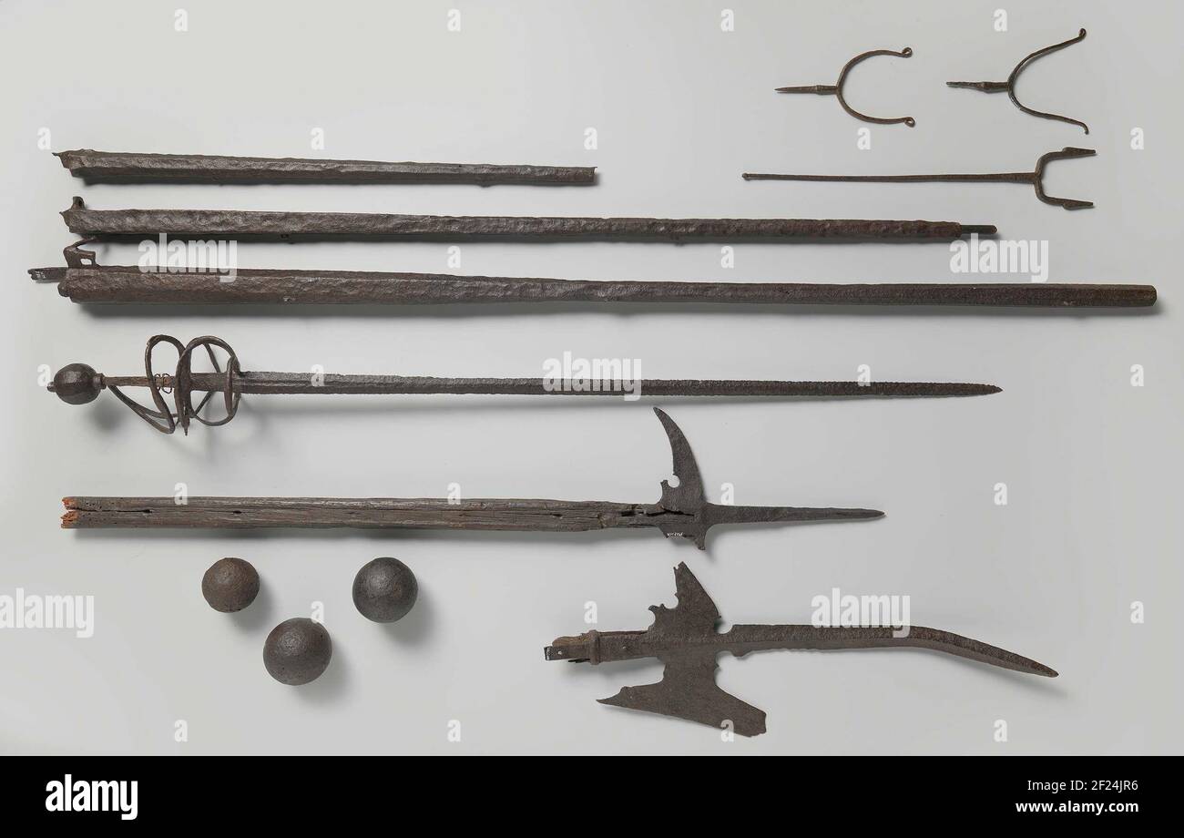 Walk of a musket or lont stirrer. Broken Stock Photo - Alamy