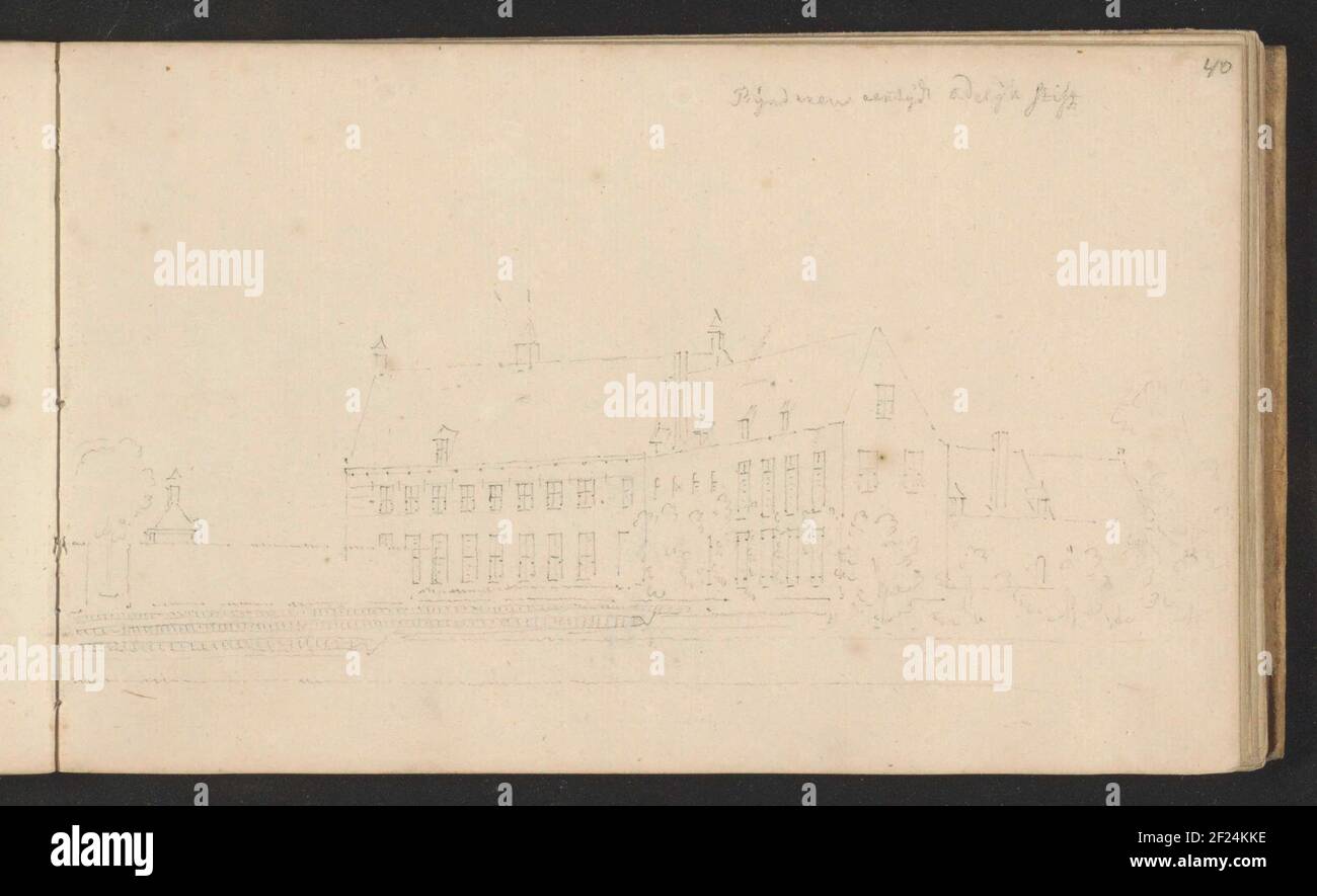 Noble stift Binderen at Helmond.Leaf 40 Recto from a Sketchbook with 65 ...