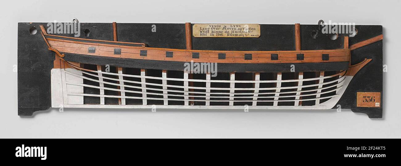 Half Model of a 20-Gun Sloop of War.Polychromed mold model (starboard ...