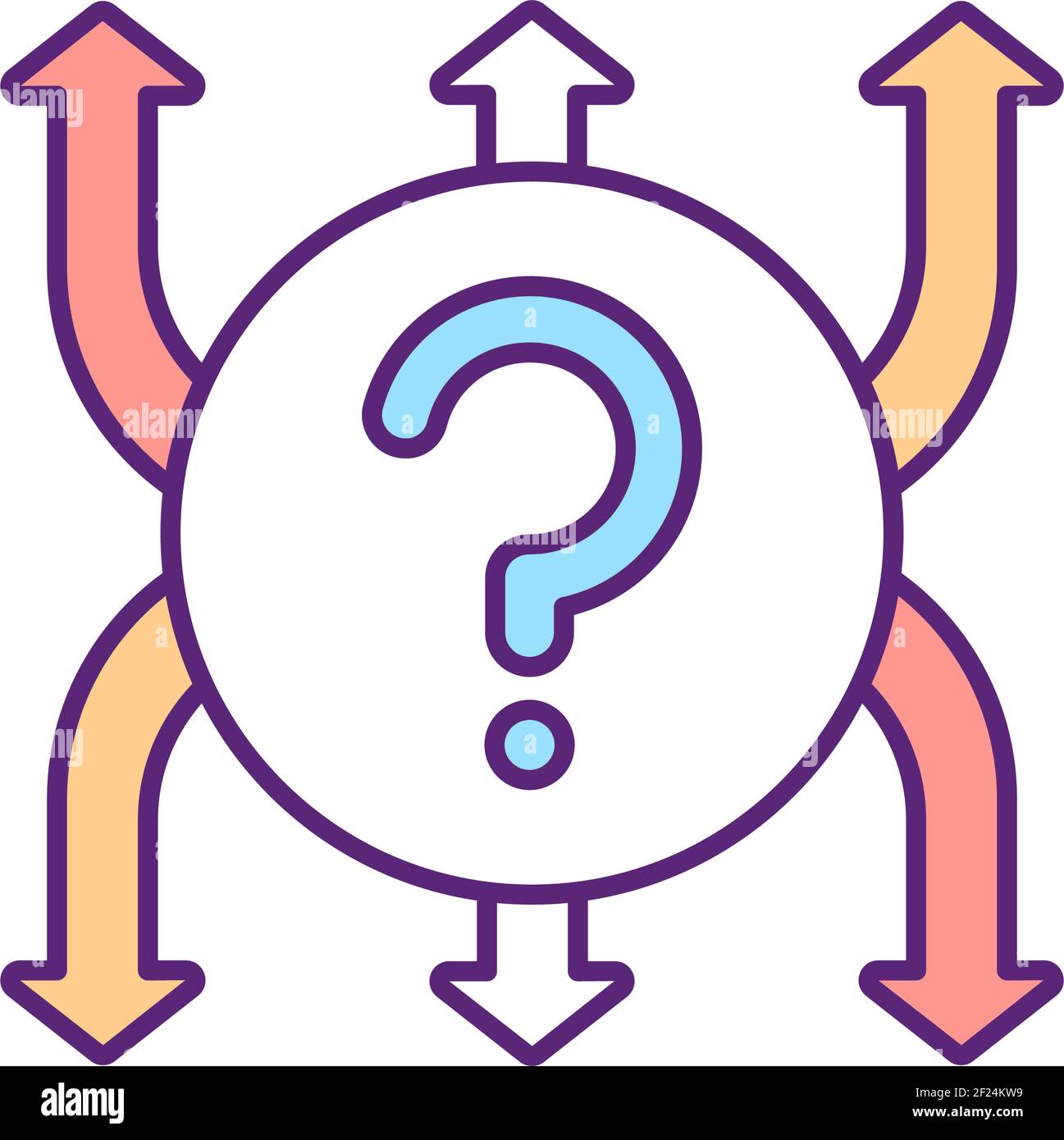 Decision for direction RGB color icon Stock Vector Image & Art - Alamy