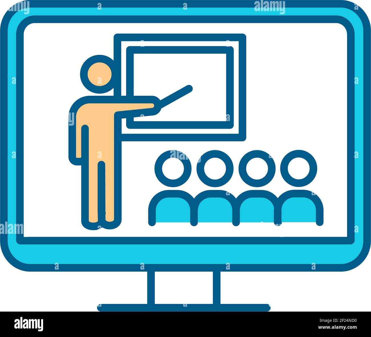 Educational television RGB color icon Stock Vector Image & Art - Alamy