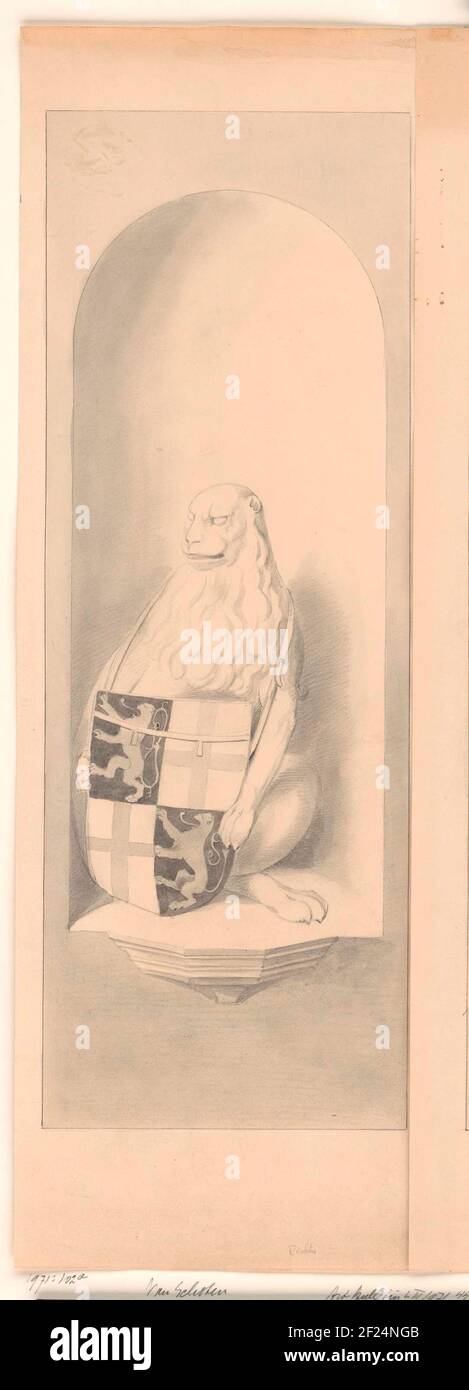 Exterior left panel from a triptych: weapon of family van schoten Stock ...