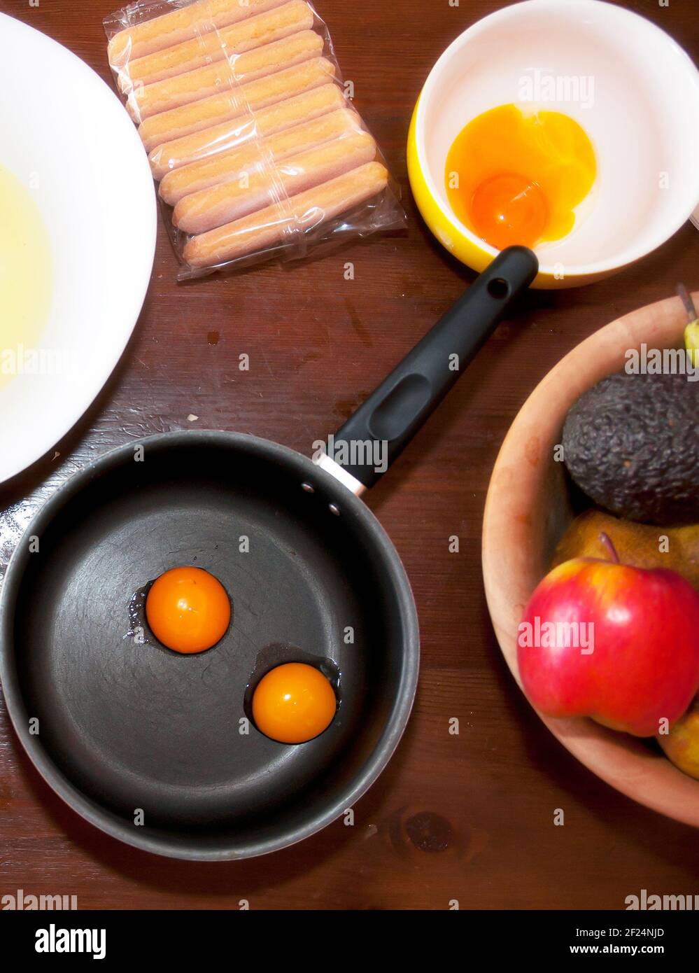 Ingredients used to make a dessert Stock Photo - Alamy