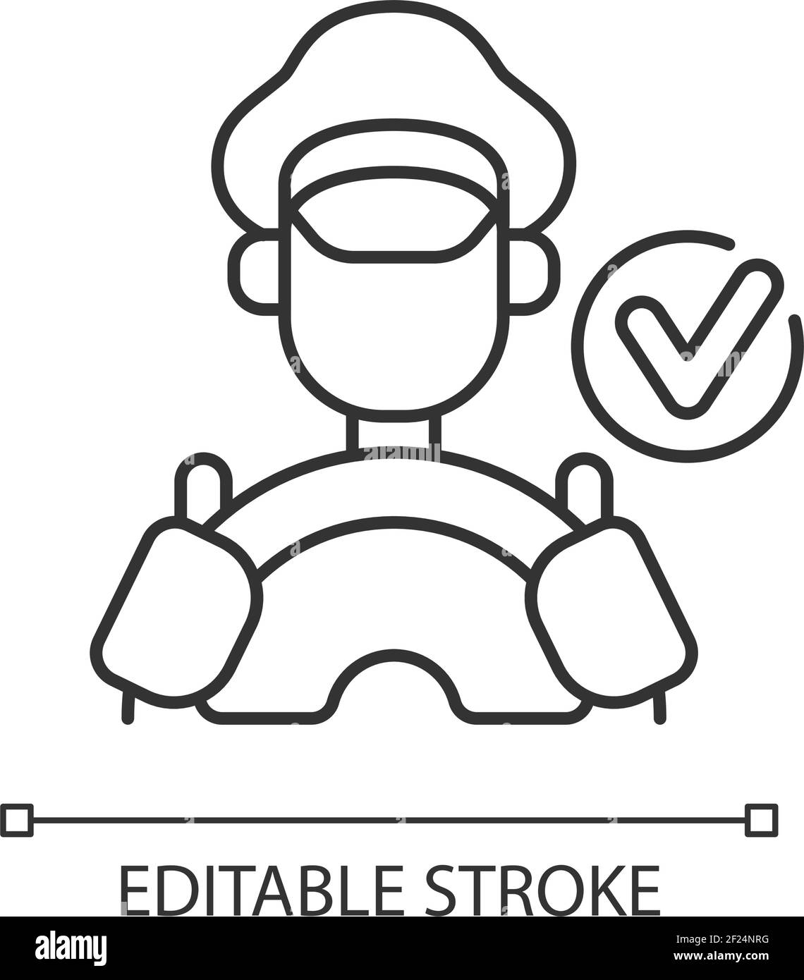 Verified drivers linear icon Stock Vector Image & Art - Alamy