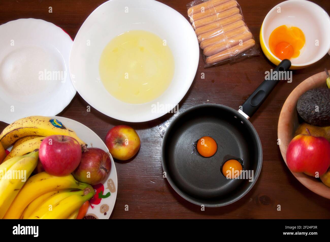 Ingredients used to make a dessert Stock Photo - Alamy