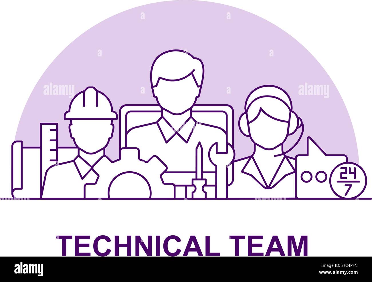 Technical team creative UI concept icon Stock Vector Image & Art - Alamy
