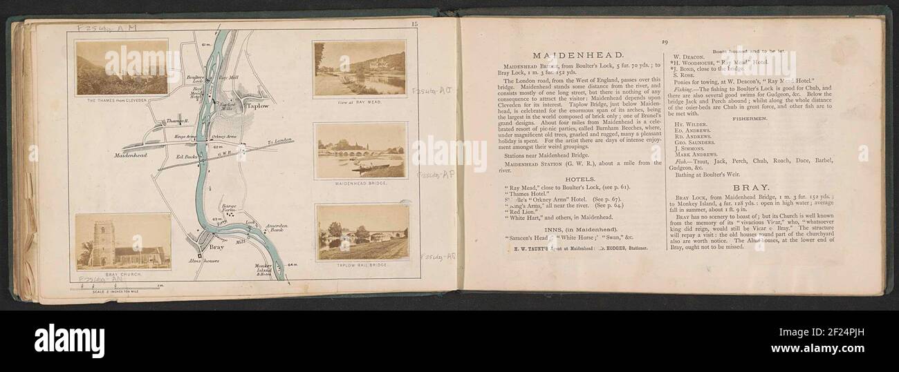 View of a railway bridge over the Thames at Taplow; Taplow rail bridge ...