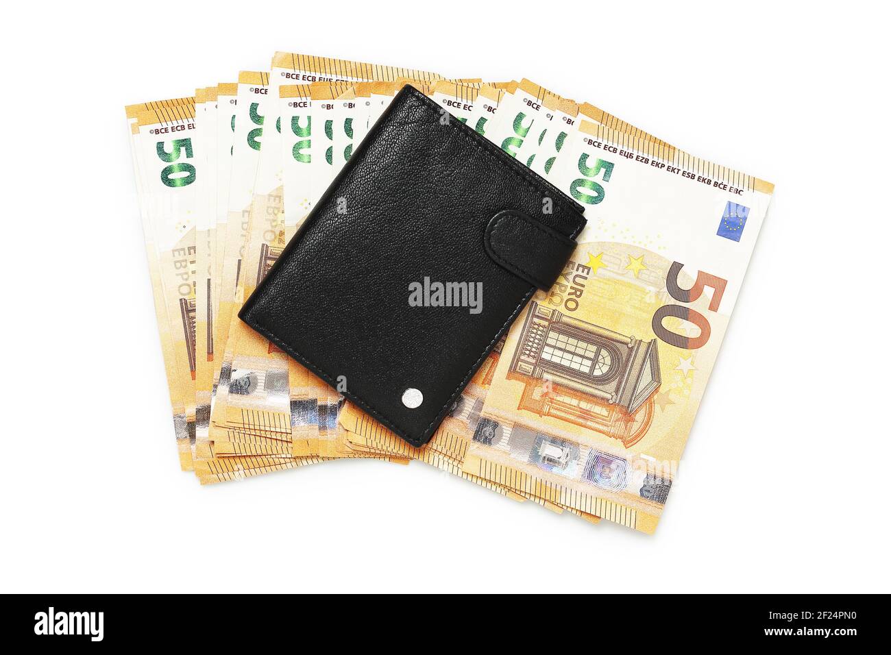Black leather wallet banknotes Cut Out Stock Images & Pictures - Alamy