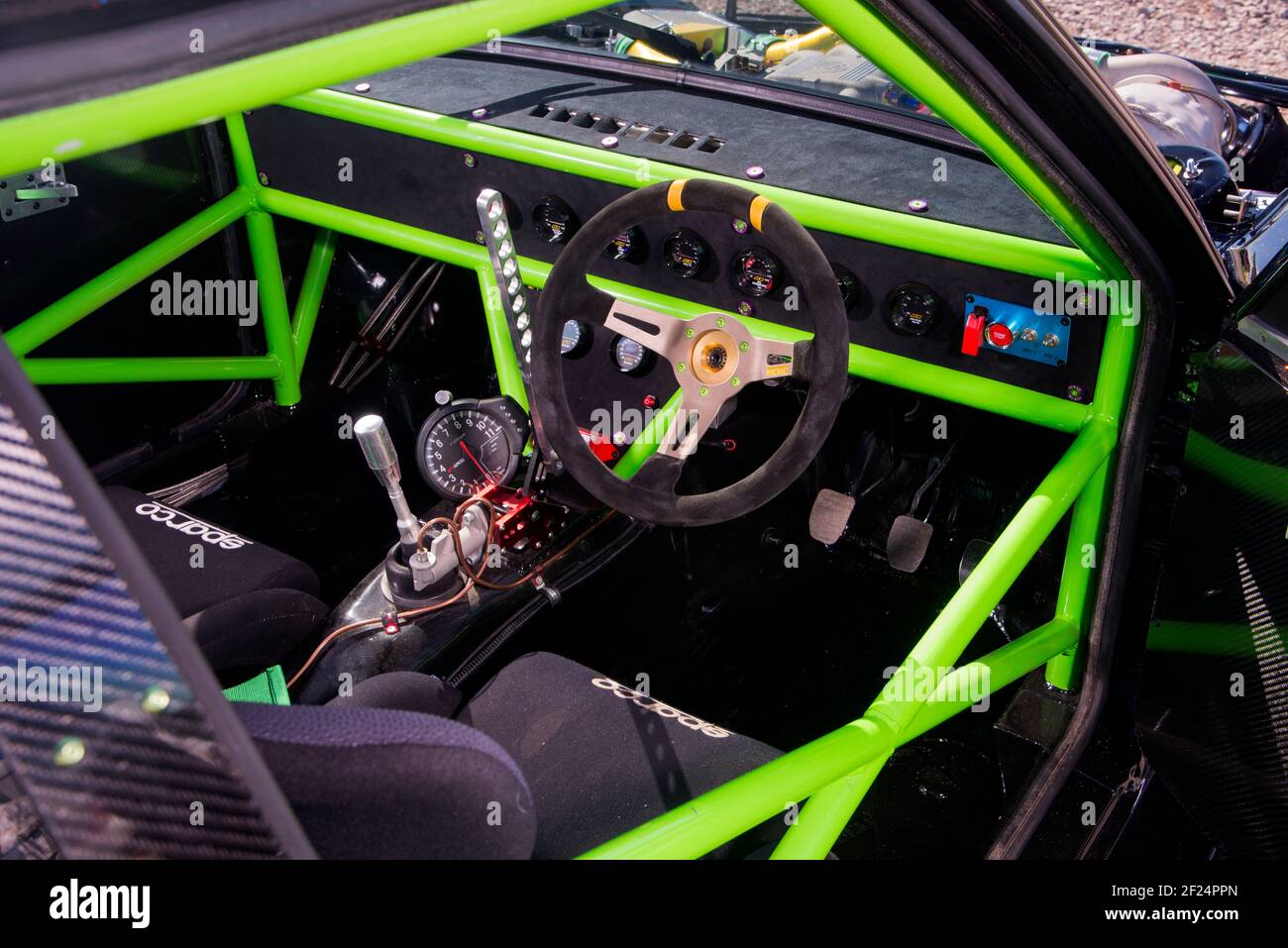 E30 Drift Car Interior BMW E30 Drift Car Gets Custom Plaid Door Cards