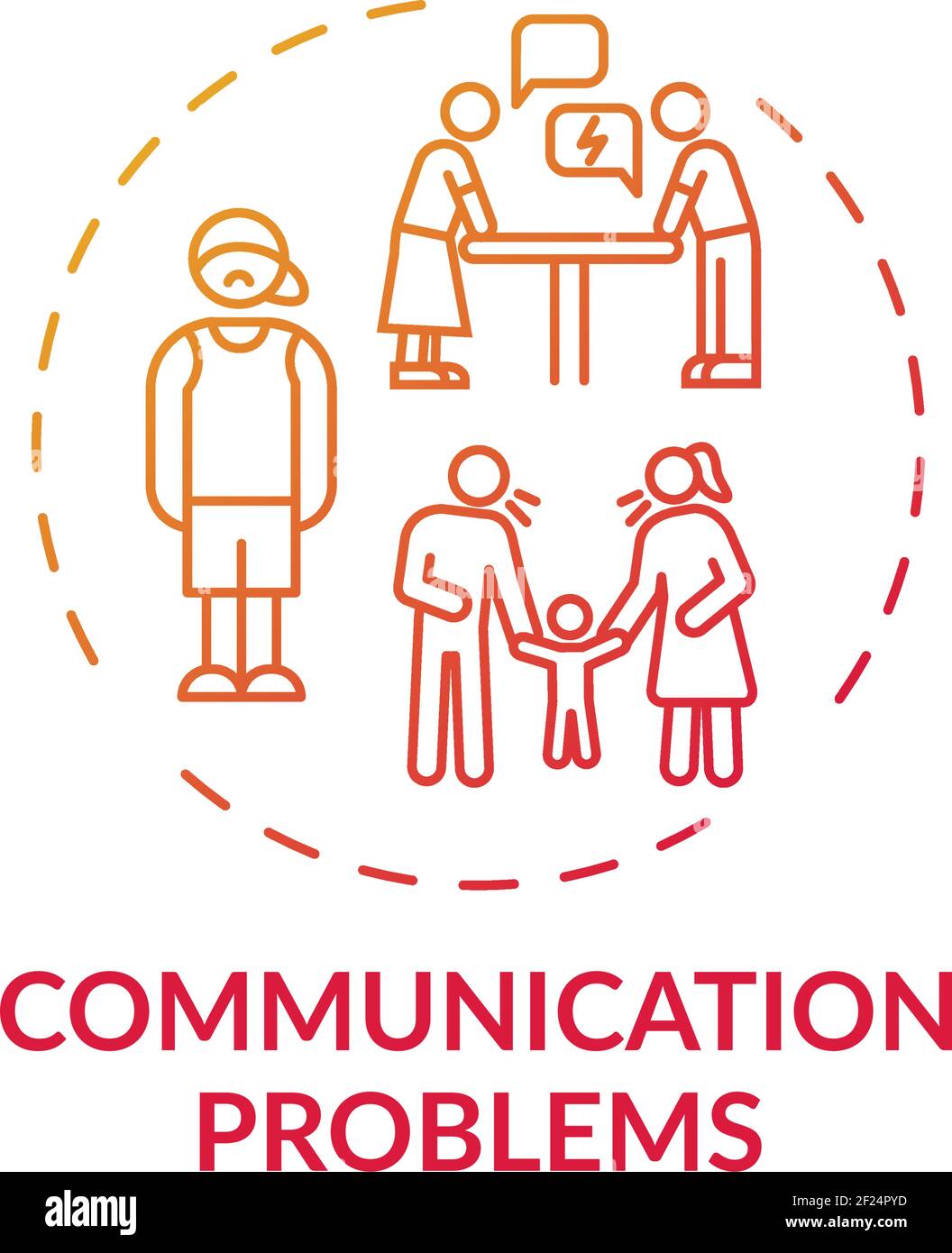 Communication problems concept icon Stock Vector Image & Art - Alamy