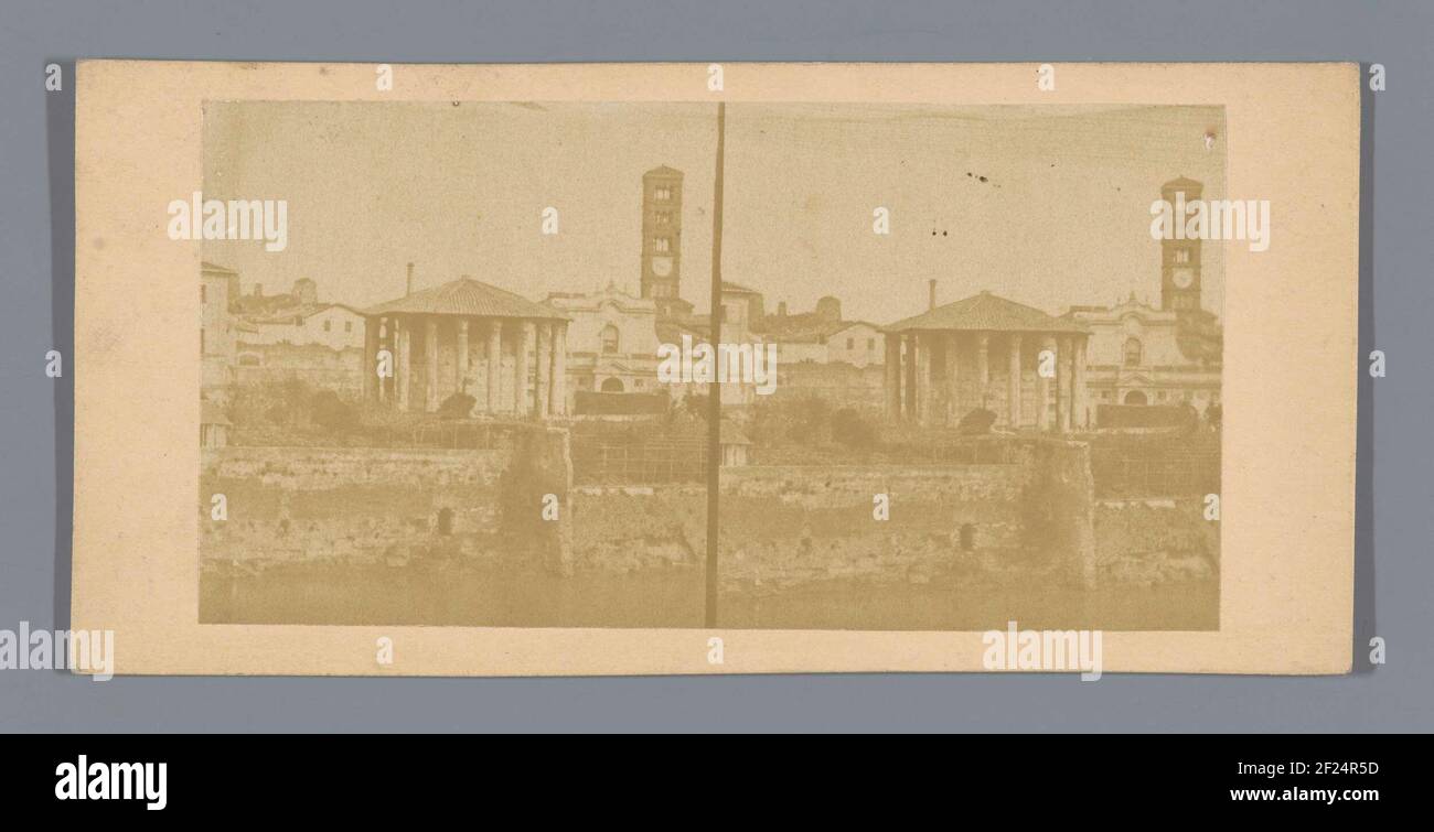 View of the temple of Hercules Invictus in Rome Stock Photo - Alamy