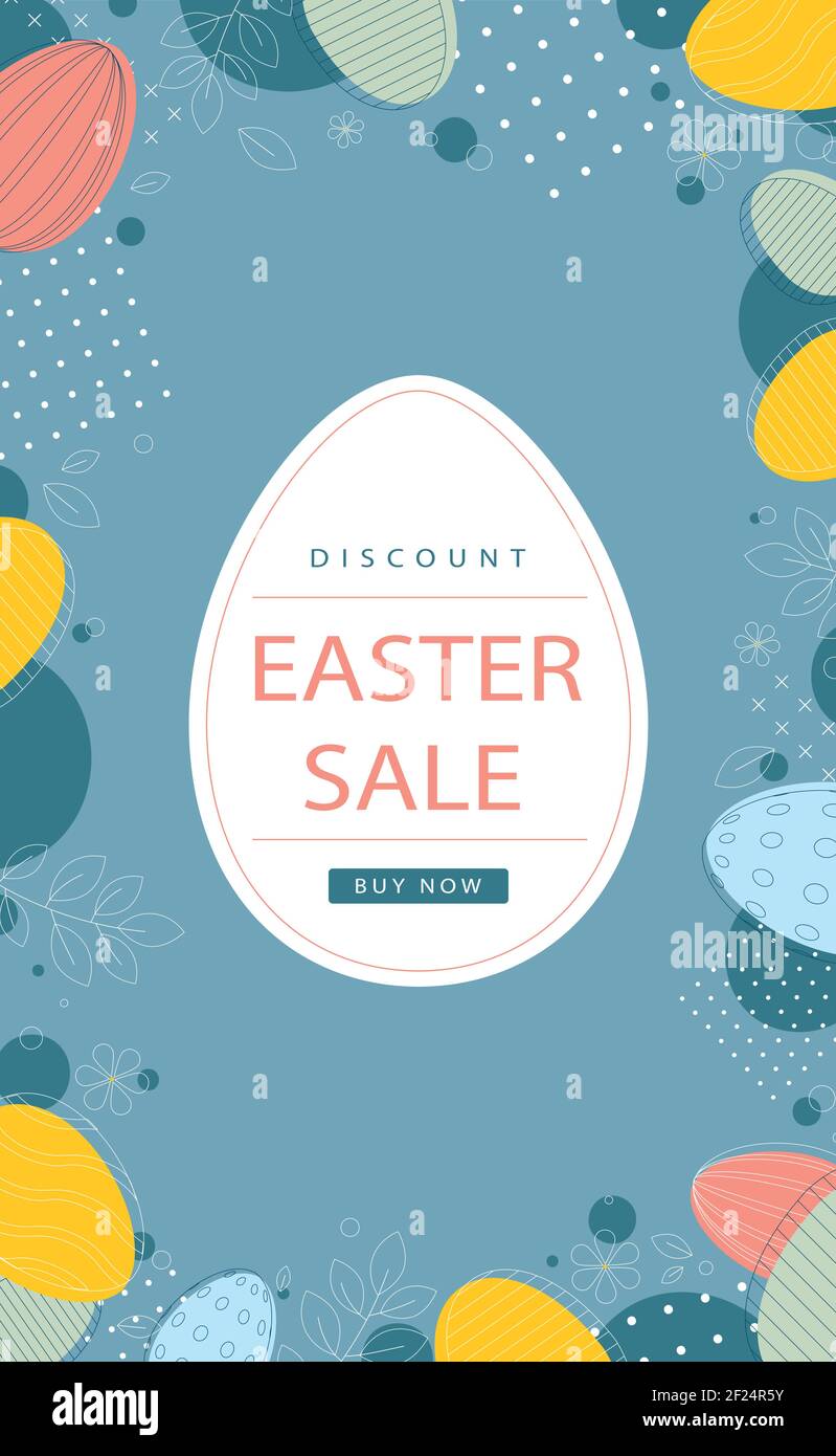 Beautiful Easter background with your promotion - Vector illustration ...