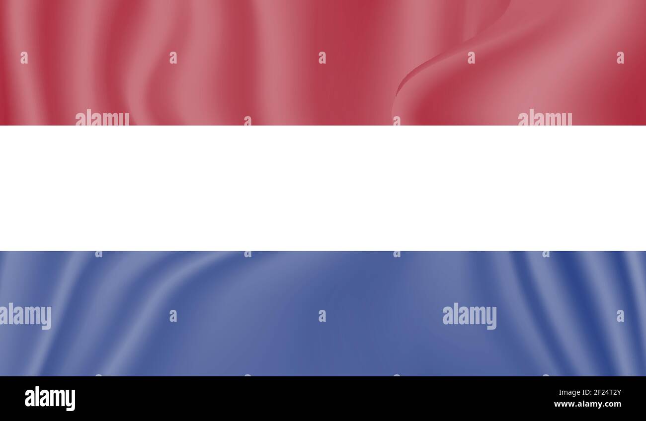 Netherlands flag with waving grunge texture. Vector background Stock ...