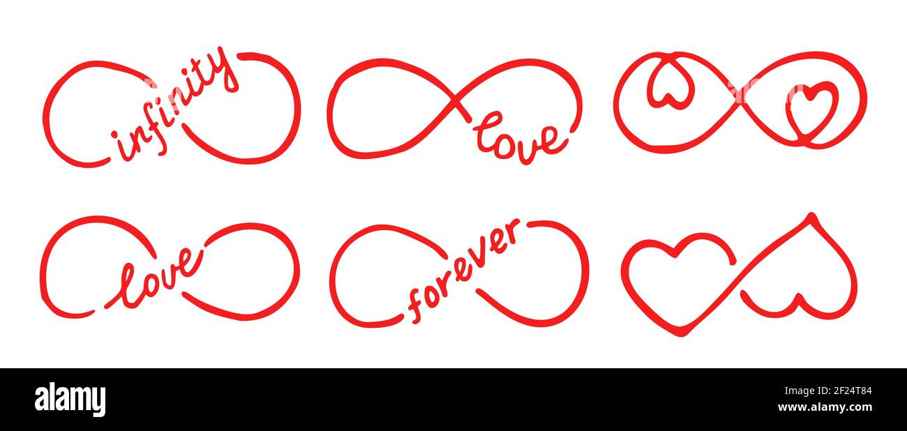 Infinity symbol word hand Stock Vector Images - Alamy