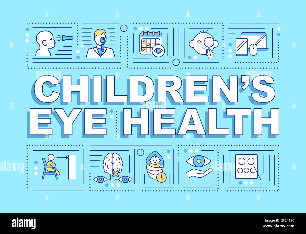 Eye health of children word concepts banner Stock Vector Image & Art ...