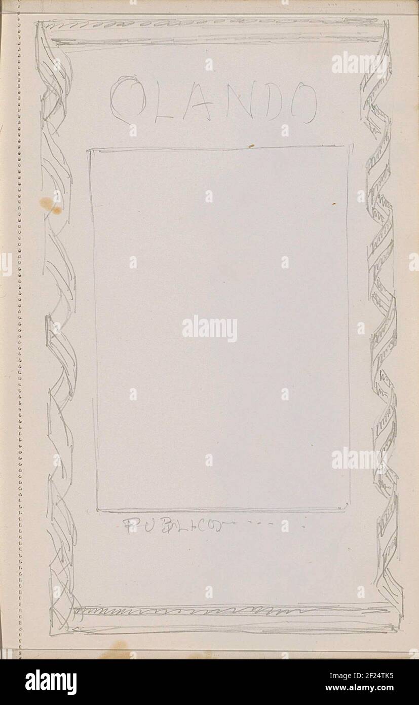Design for printing.Leaf 40 recto from a sketchbook with 53 sheets ...