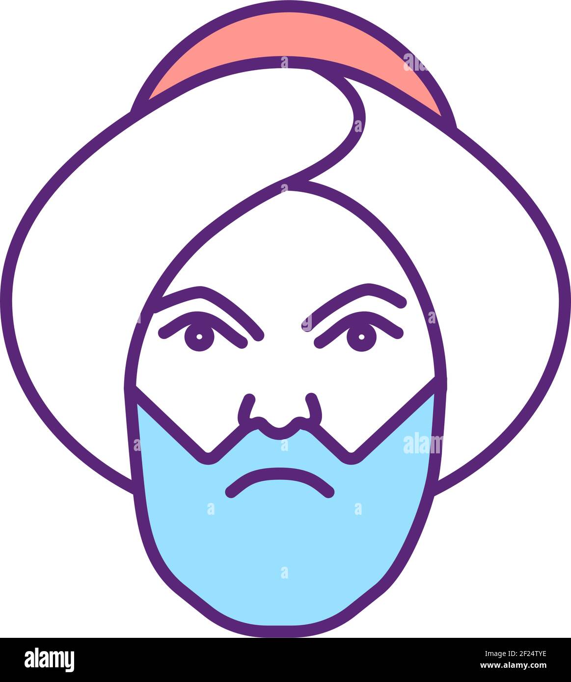 Muslim man linear icon hi-res stock photography and images - Alamy